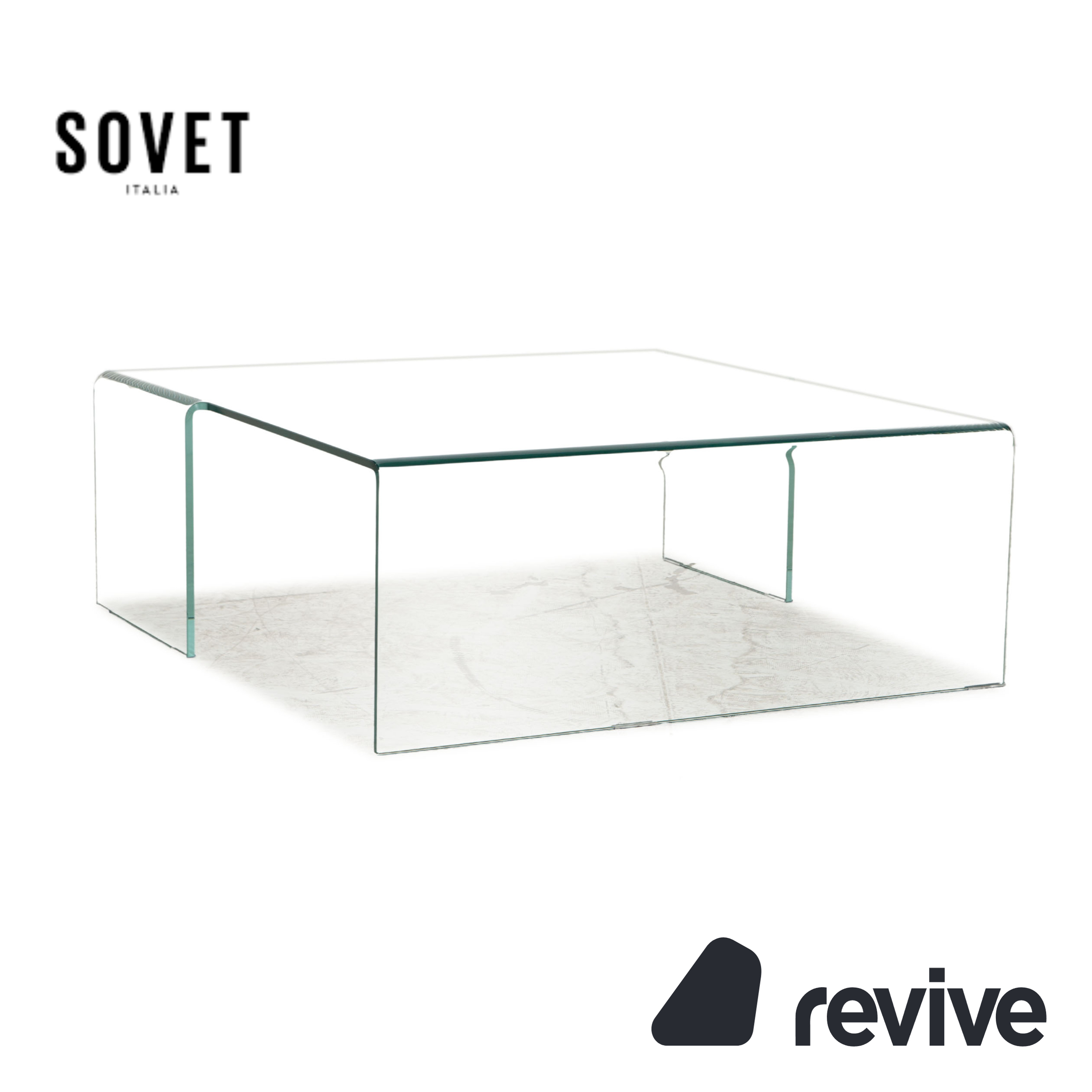 Tavolino da caffè Sovet Italia Spider vetro bianco